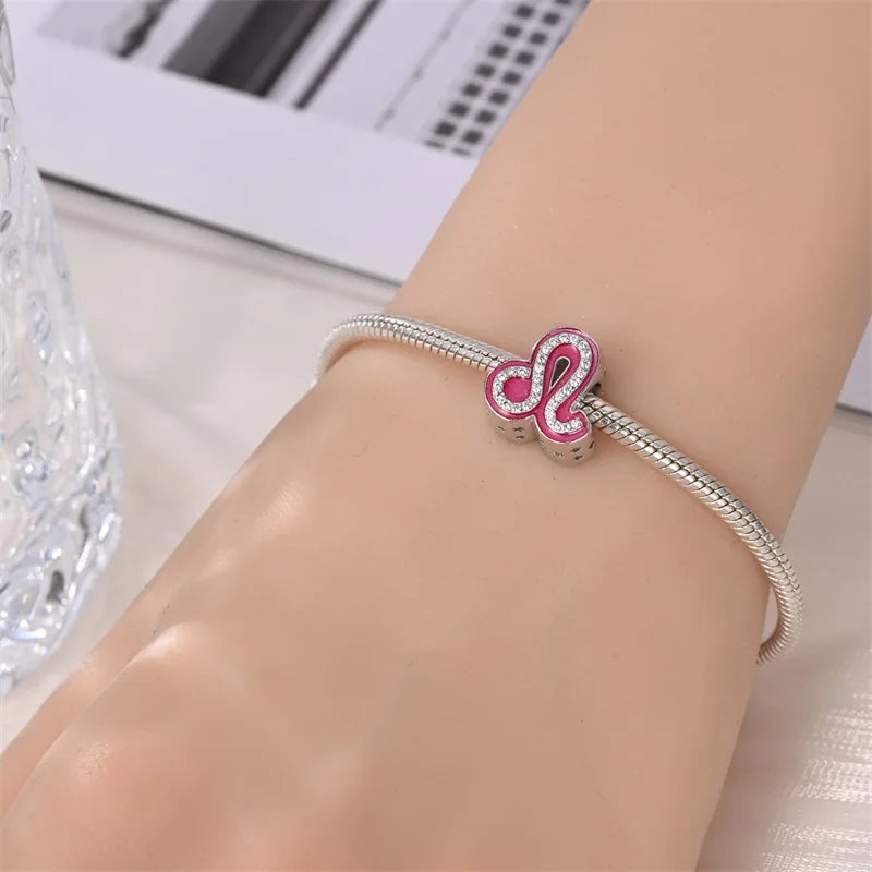 Pink Leo Charm 🦁 - Fits Pandora Bracelets – Planet Charms