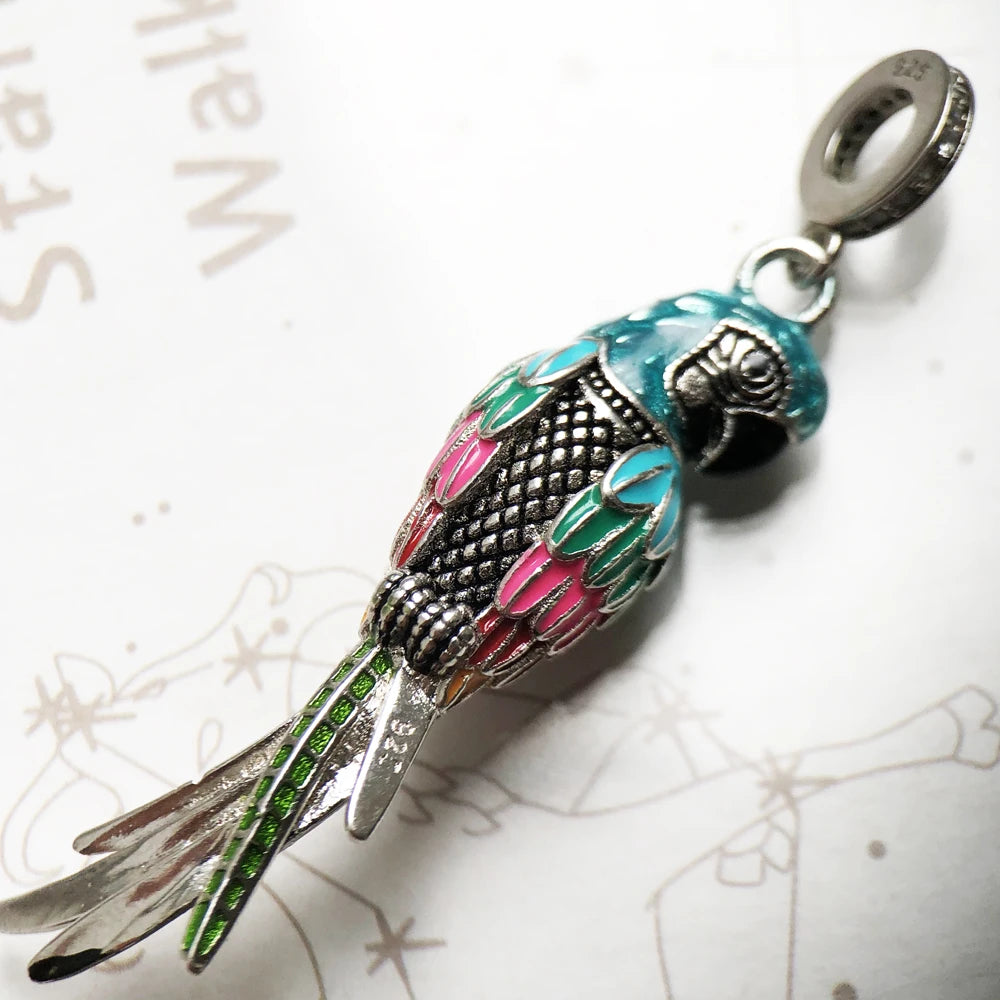 Sterling Silver Parrot Charm | Pandora Bracelet Compatible – Planet Charms