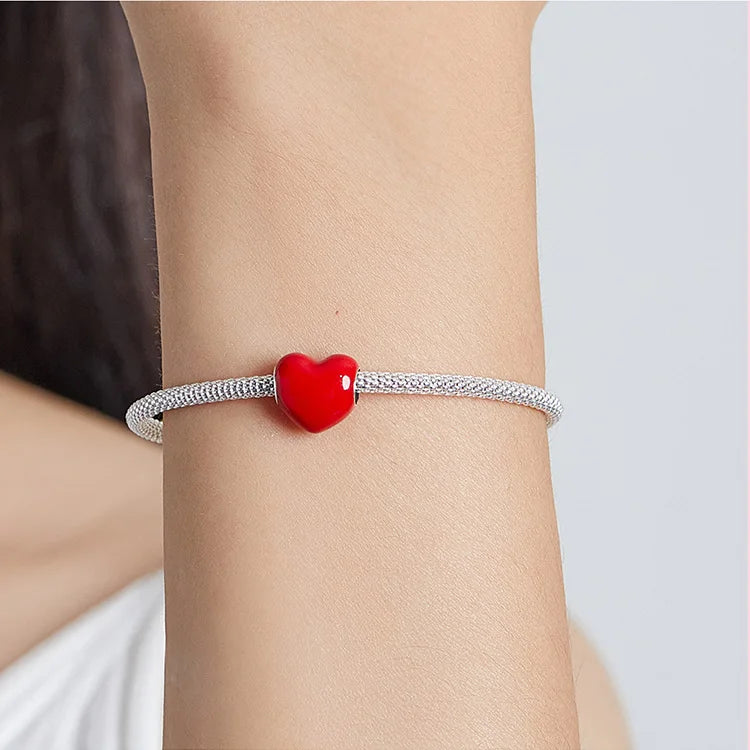 Red Heart Bead ️ - Fits Pandora Bracelets – Planet Charms