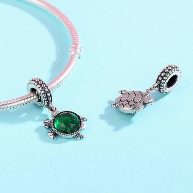 Green Turtle Charm 🐢 - Fits Pandora Bracelets – Planet Charms