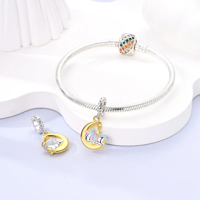 Gold Unicorn Charm | Pandora Bracelet Compatible – Planet Charms
