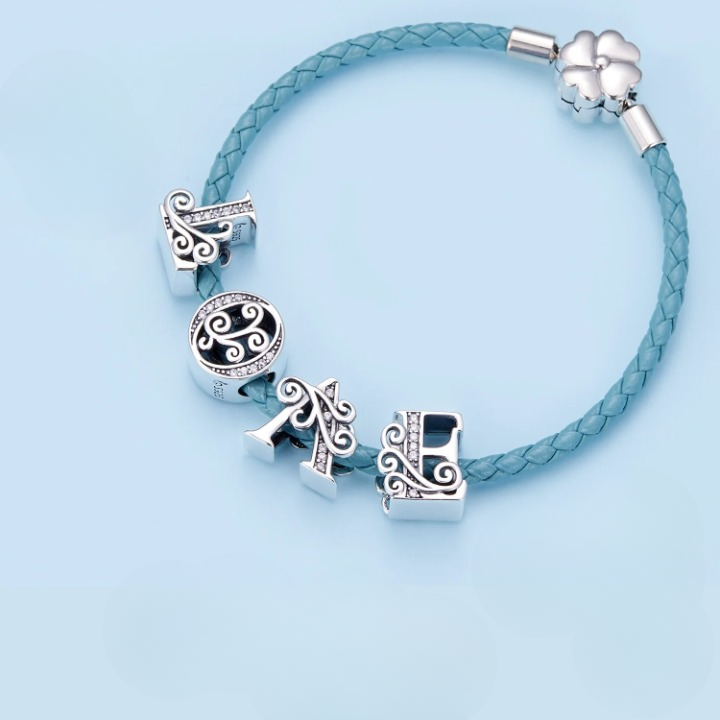 Fancy Letter S Charm | Pandora Bracelet Compatible – Planet Charms