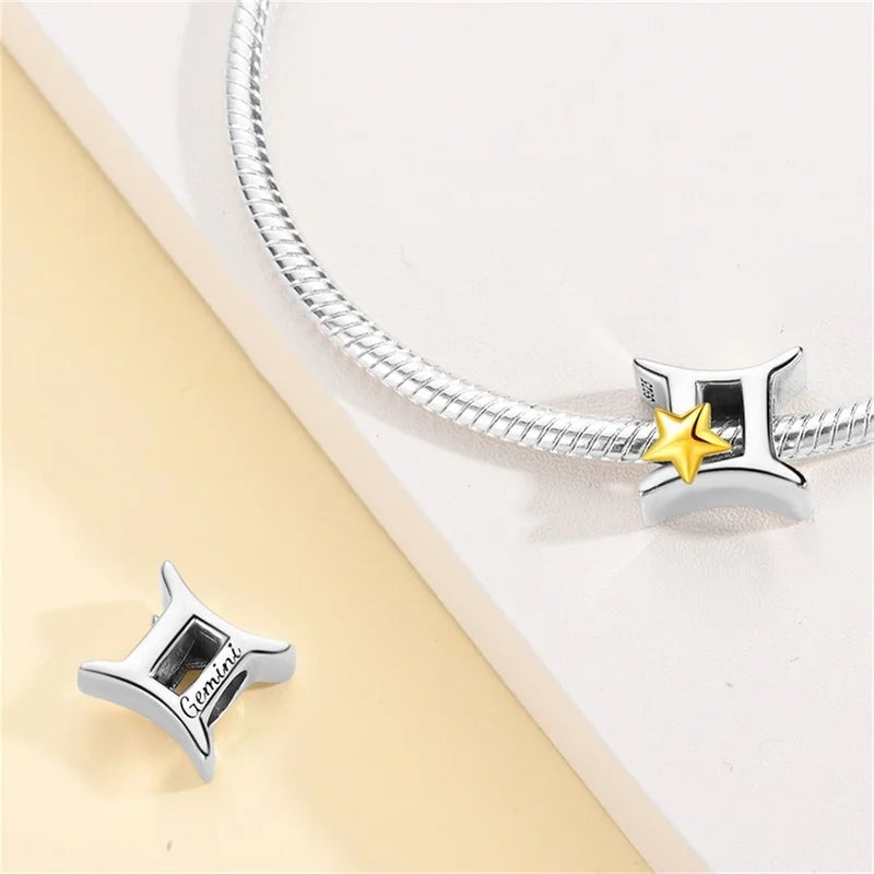 Gemini Star Sign Charm ♊ - Fits Pandora Bracelets – Planet Charms