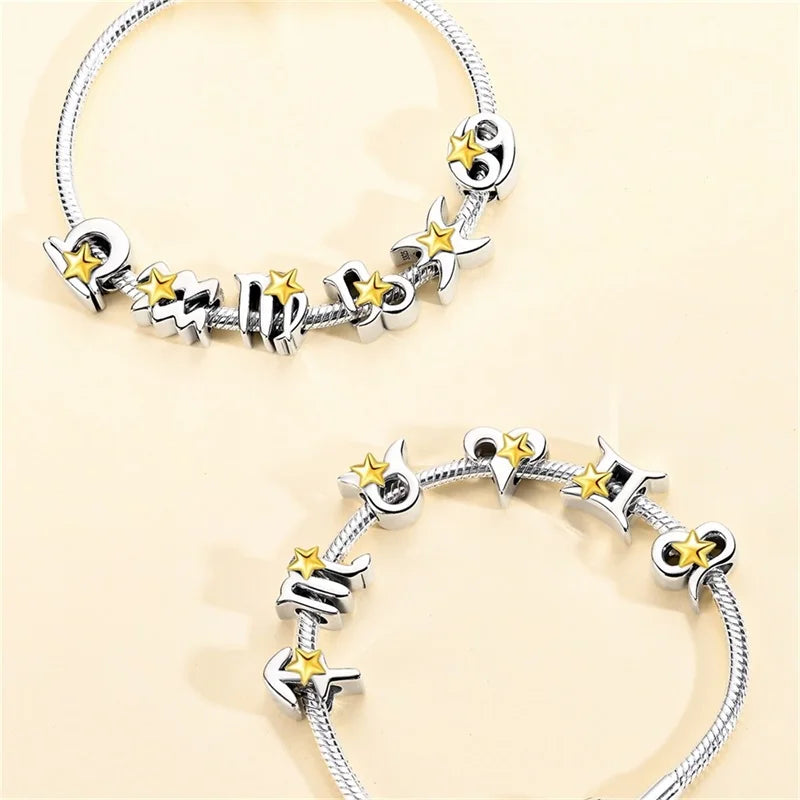 Gemini Star Sign Charm ♊ - Fits Pandora Bracelets – Planet Charms