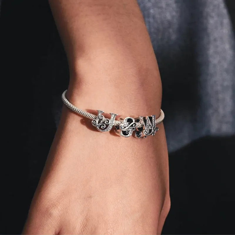 Fancy Letter V Charm 🆅 - Fits Pandora Bracelets – Planet Charms