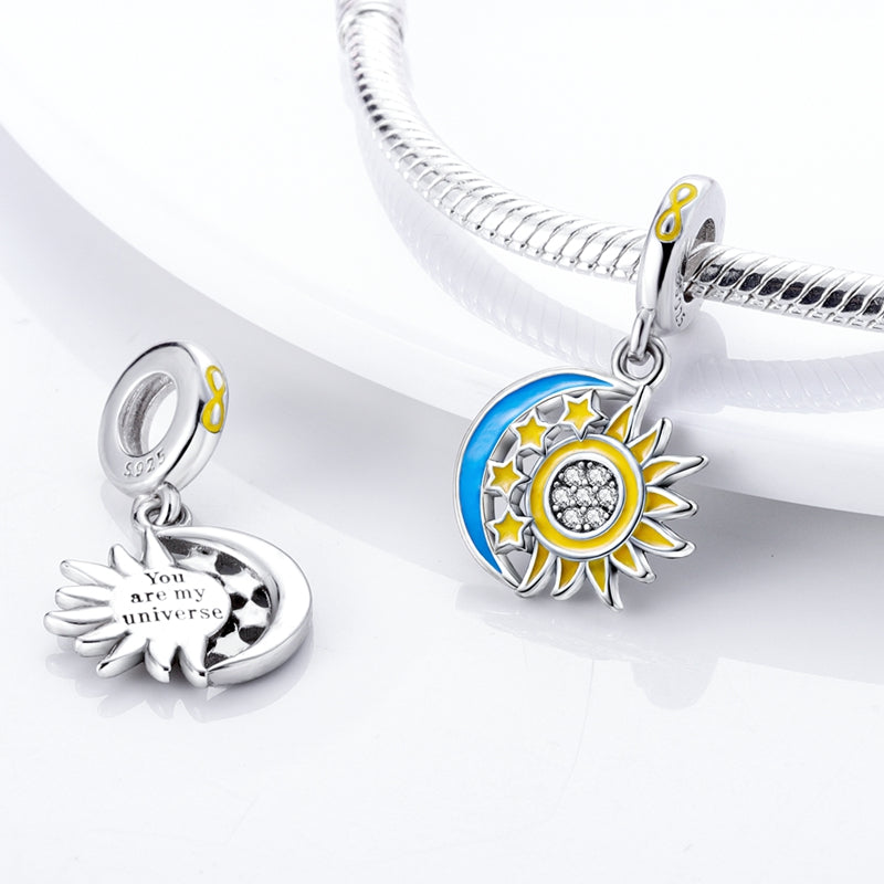 Sun & Moon Charm | Pandora Bracelet Compatible – Planet Charms