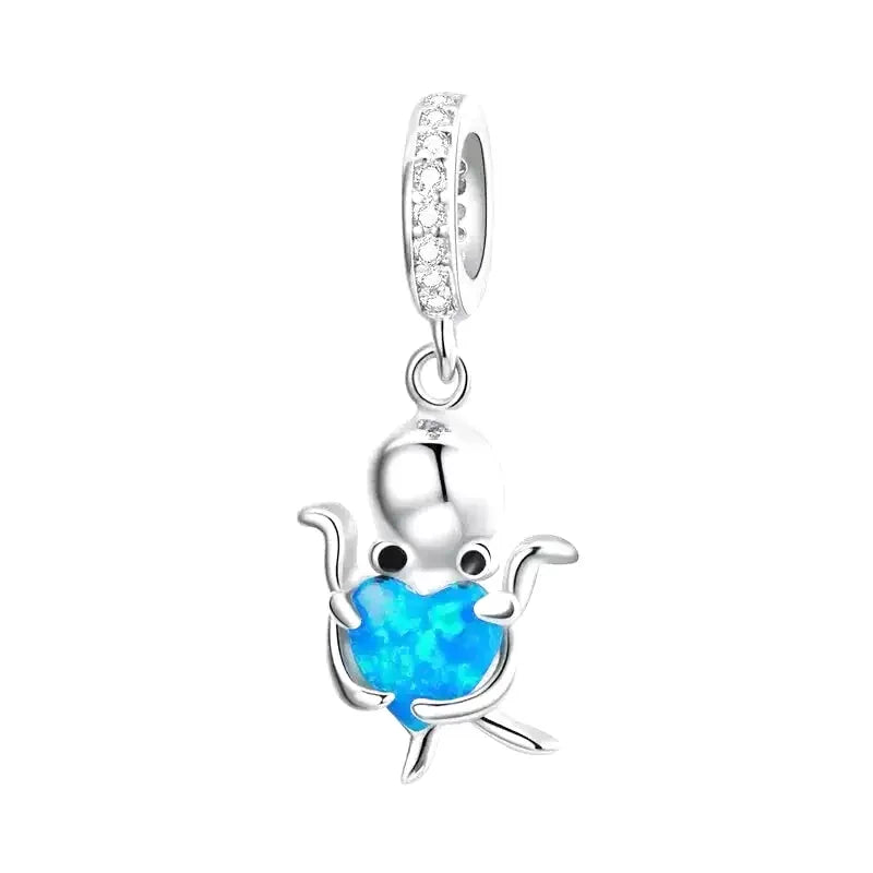 Blue Octopus Charm 🐙 - Fits Pandora Bracelets – Planet Charms