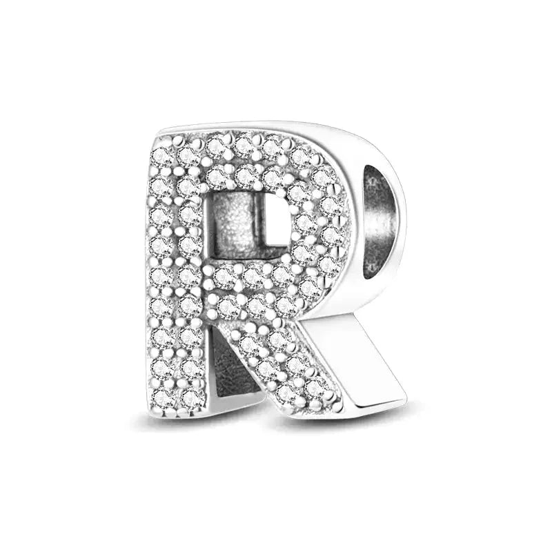 Diamond Letter R Charm | Pandora Bracelet Compatible – Planet Charms