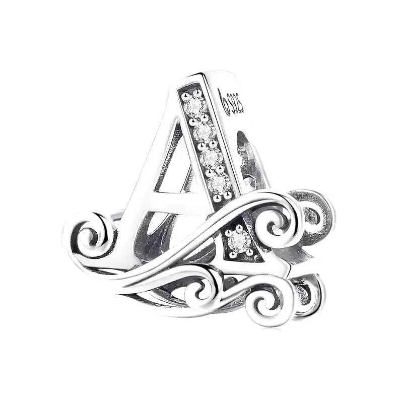 Fancy Letter A Charm | Pandora Bracelet Compatible – Planet Charms