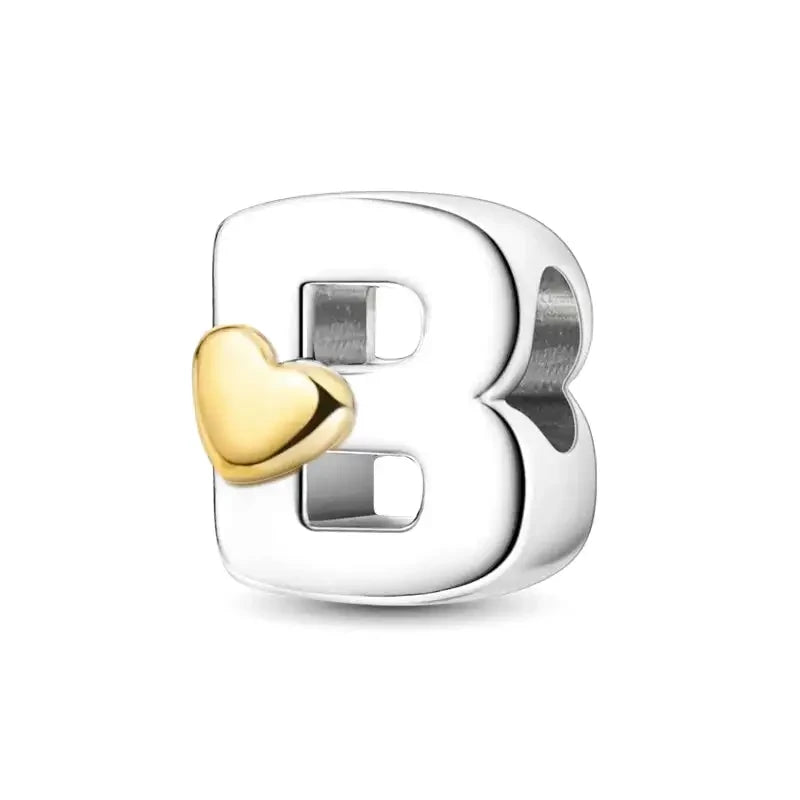 Gold Letter B Charm 💛 - Fits Pandora Bracelets – Planet Charms