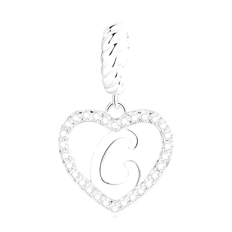 Heart Letter C Charm ️ - Fits Pandora Bracelets – Planet Charms