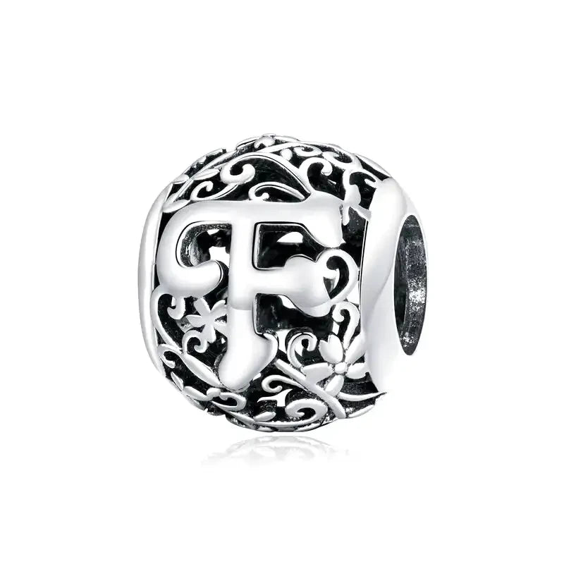 Letter F Bead 🅵 - Fits Pandora Bracelets – Planet Charms