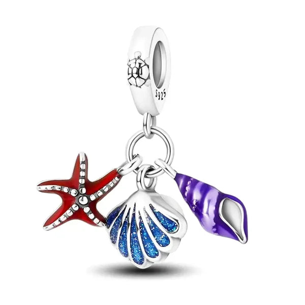 Sea Shell Charm Fits Pandora Bracelets Planet Charms