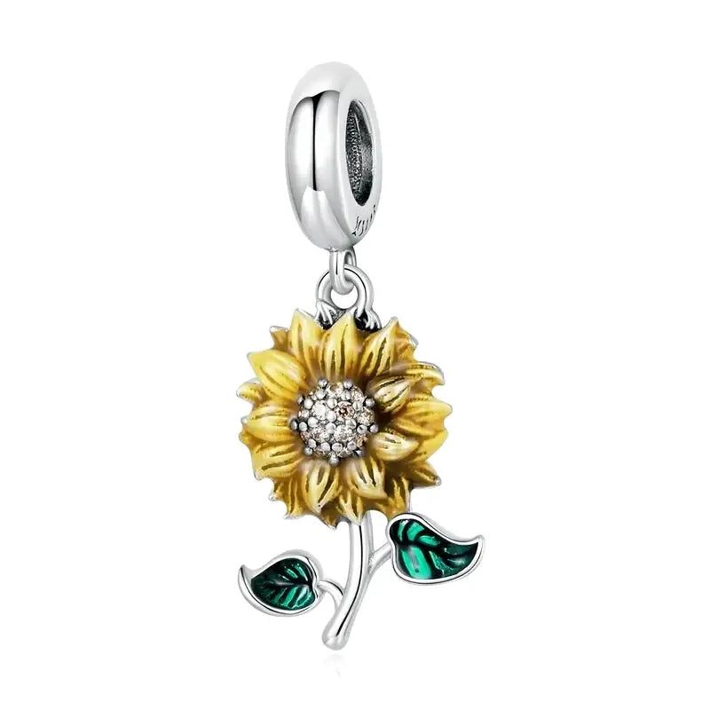 Sunflower Charm | Pandora Bracelet Compatible – Planet Charms