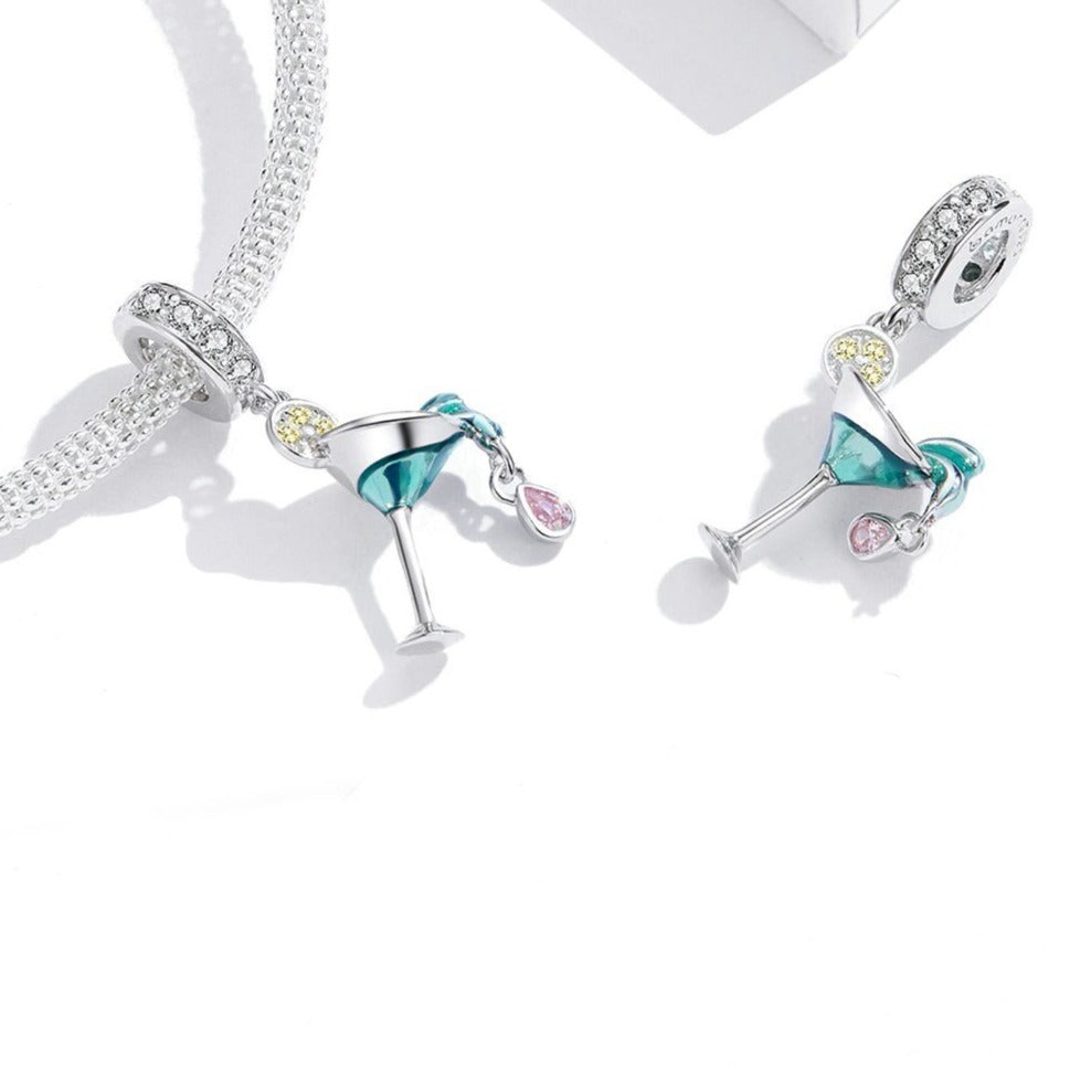 Cocktail Glass Charm - Compatible with Pandora Bracelets – Planet Charms
