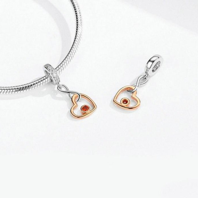 Gold Heart Infinity Charm ️♾️ - Fits Pandora Bracelets – Planet Charms