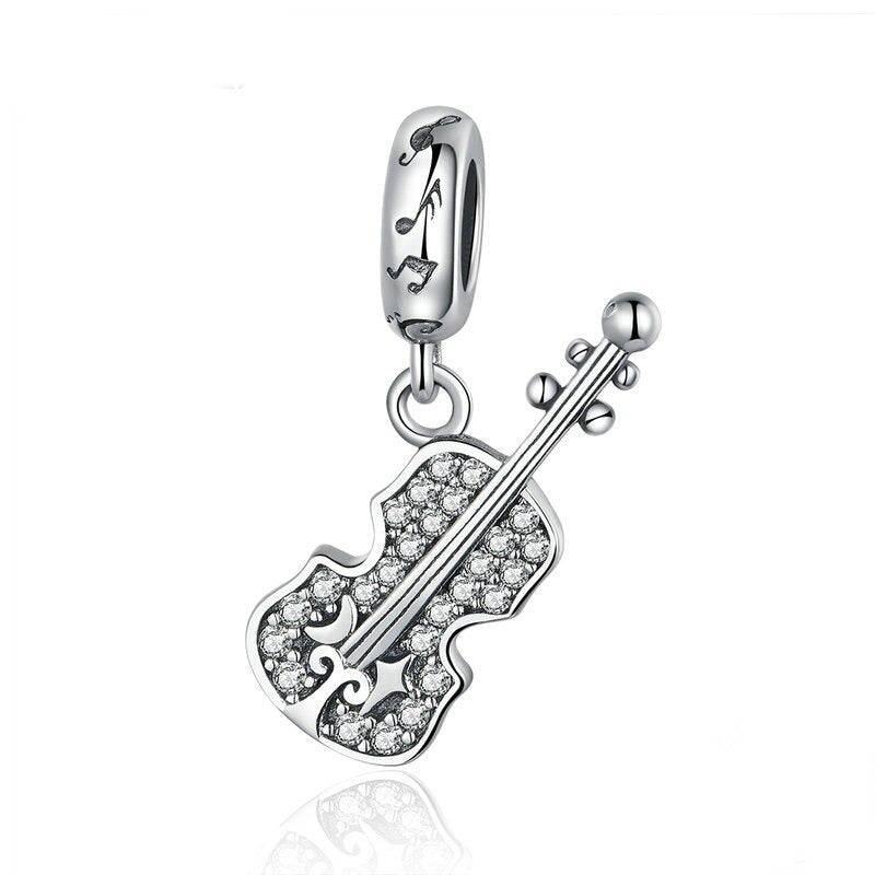 Sterling Silver Violin Charm 🎻 - Fits Pandora Bracelets – Planet Charms
